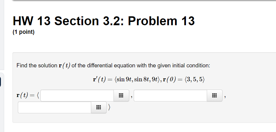 Solved HW 13 Section 3.2: Problem 13 (1 point) Find the | Chegg.com
