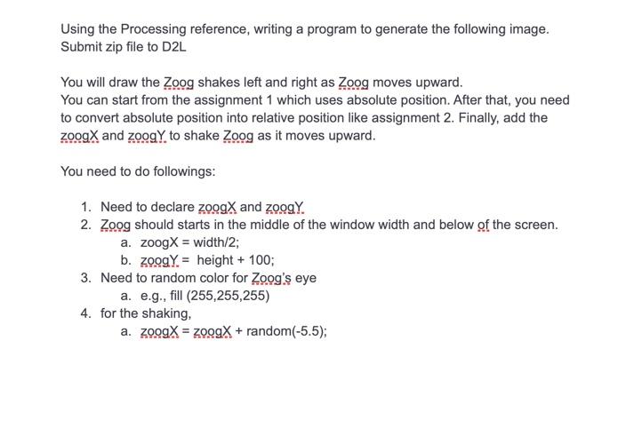 Solved Using the Processing reference, writing a program to | Chegg.com