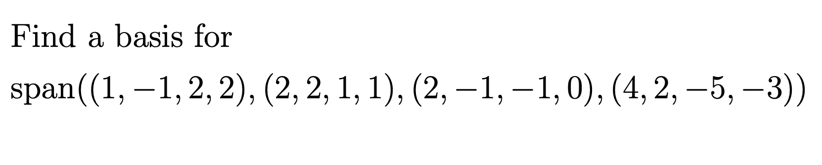 Solved Find a basis for | Chegg.com