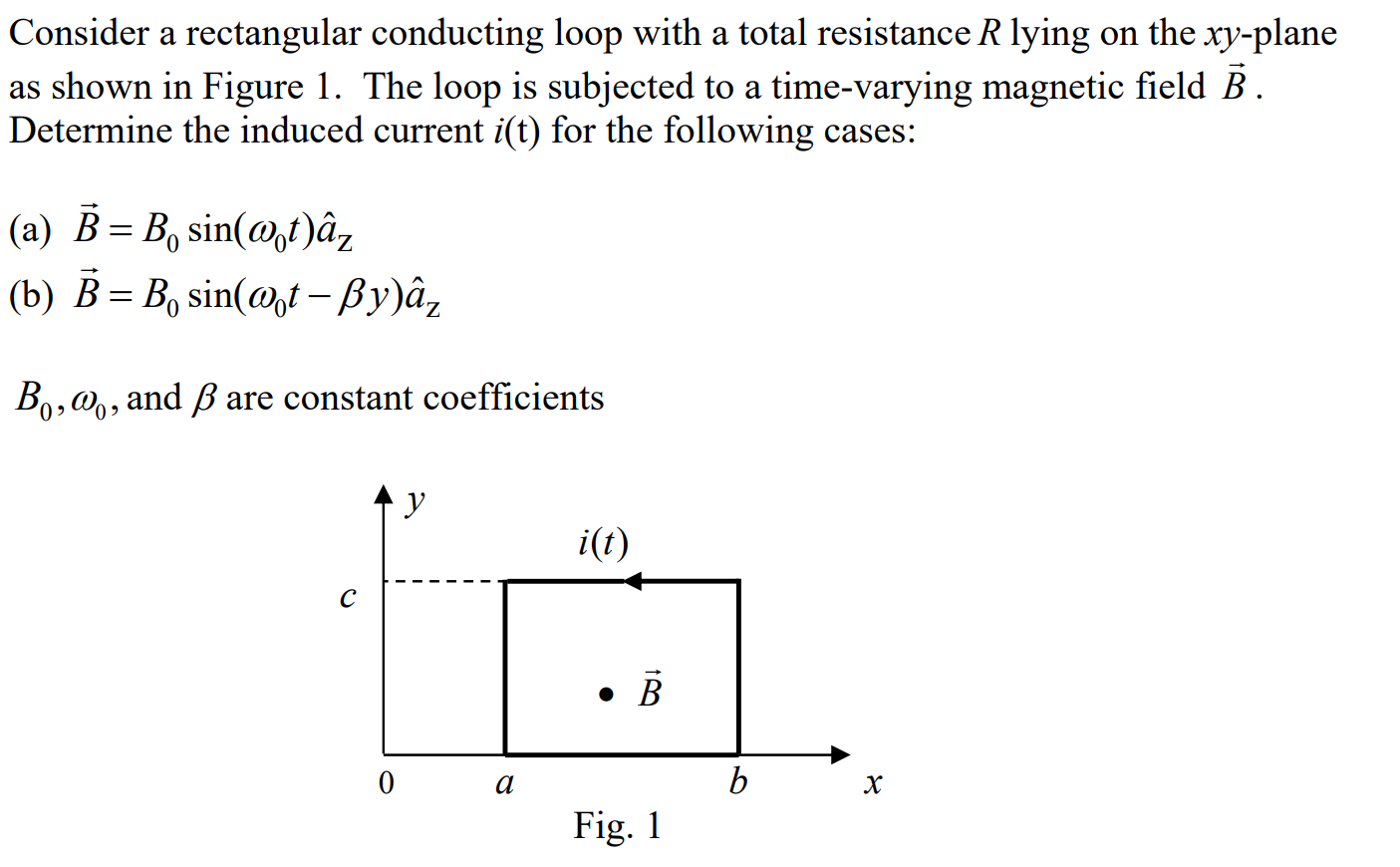 Solved Consider a rectangular conducting loop with a total | Chegg.com
