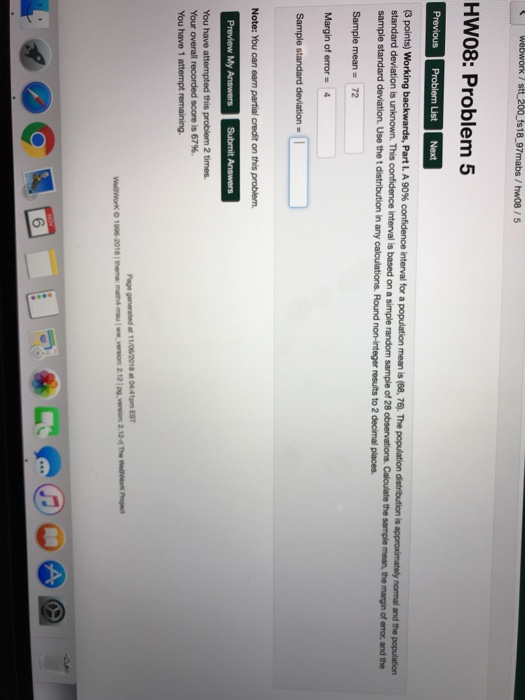 Solved / hw08/5 HW08: Problem 5 (3 points) Working of 28 | Chegg.com