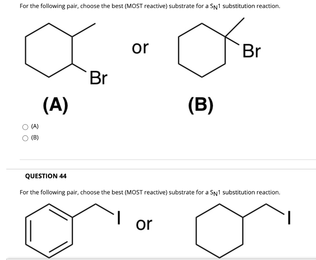 Solved For the following pair, choose the best (MOST | Chegg.com