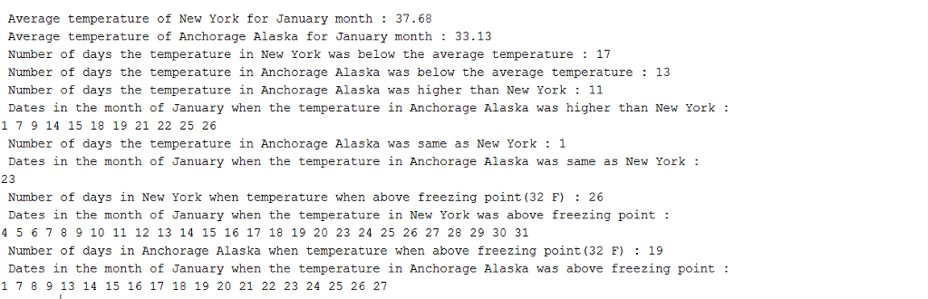 Write Matlab Program Answer Following Calculate Average Temperature Month City Show Averag