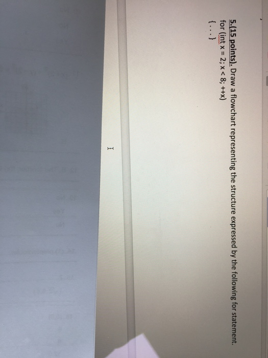 Solved 5.(15 points). Draw a flowchart representing the | Chegg.com