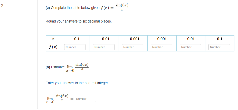 Solved (a) Complete the table below given f(x)=xsin(6x). | Chegg.com
