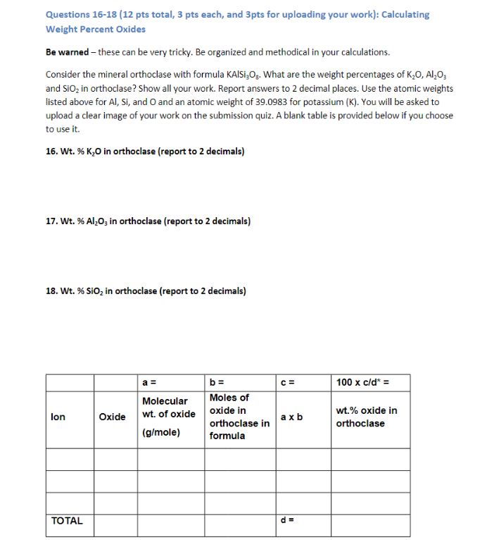 Solved Questions 16-18 (12 pts total, 3 pts each, and 3 pts | Chegg.com