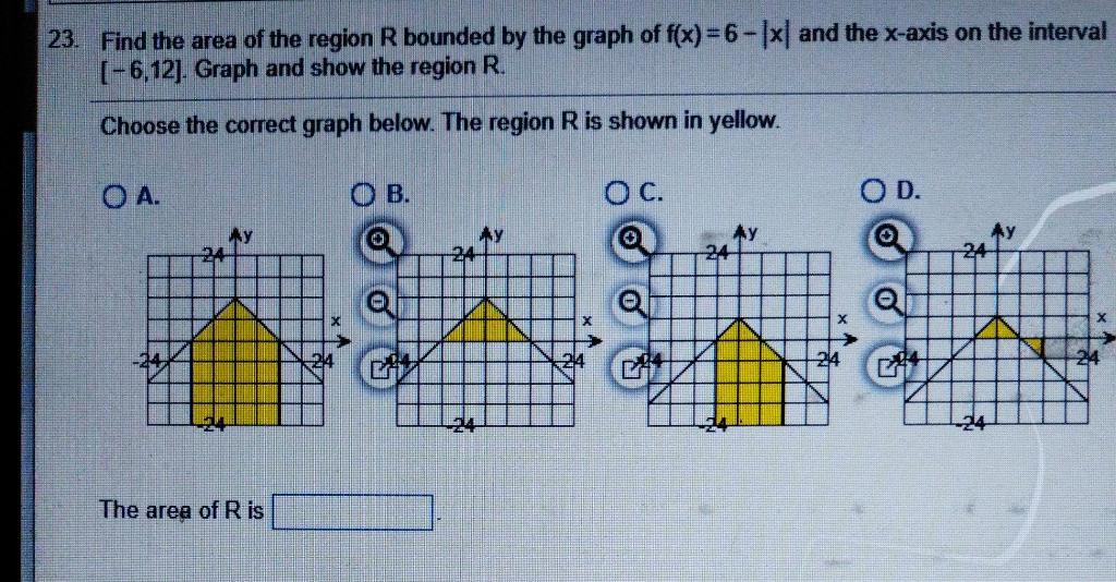 Solved 3. Find the area of the region R bounded by the graph | Chegg.com