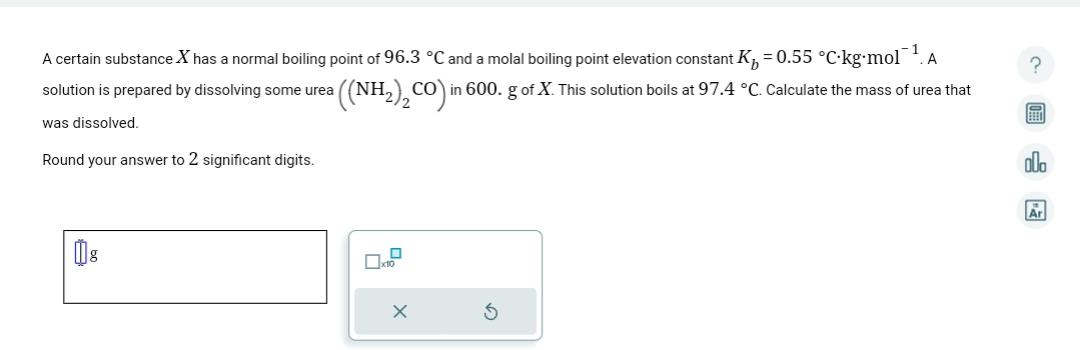 Solved A certain substance X has a normal boiling point of | Chegg.com