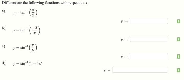 Solved Differentiate the following functions with respect to | Chegg.com