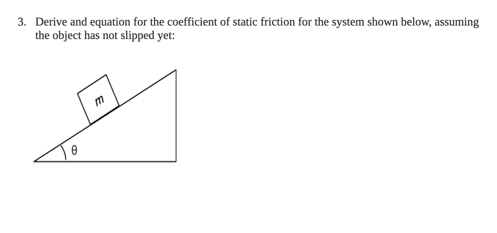Solved Derive and equation for the coefficient of static | Chegg.com