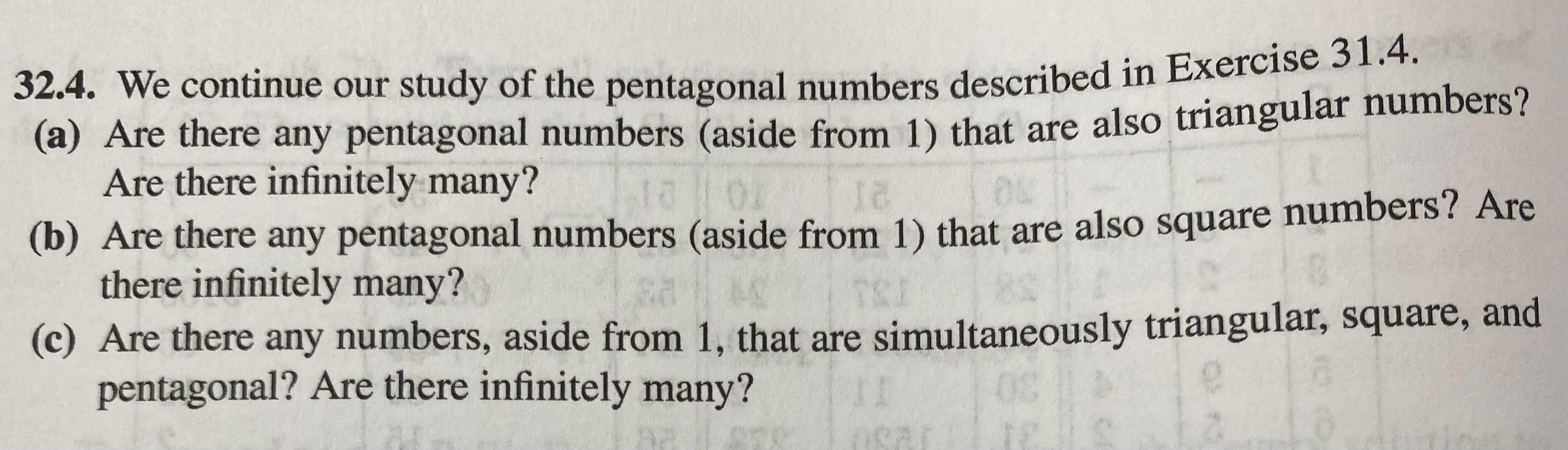 Solved 32.4. We continue our study of the pentagonal numbers | Chegg.com