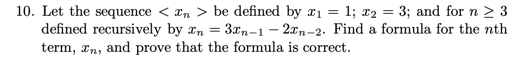 Solved 0 . Let the sequence | Chegg.com
