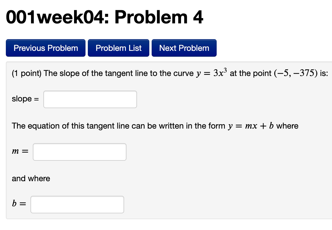 Solved 001 week04: Problem 4 Previous Problem Problem List | Chegg.com