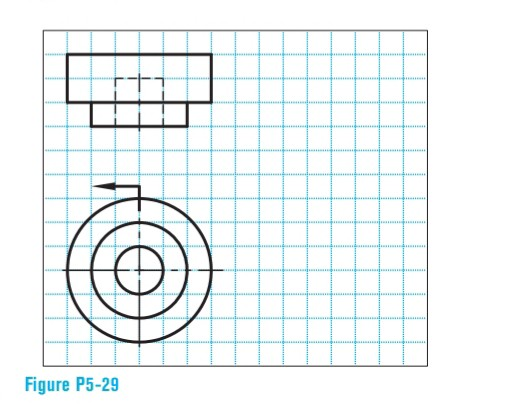 Solved 2. Given the two views appearing in figures P5-29 and | Chegg.com