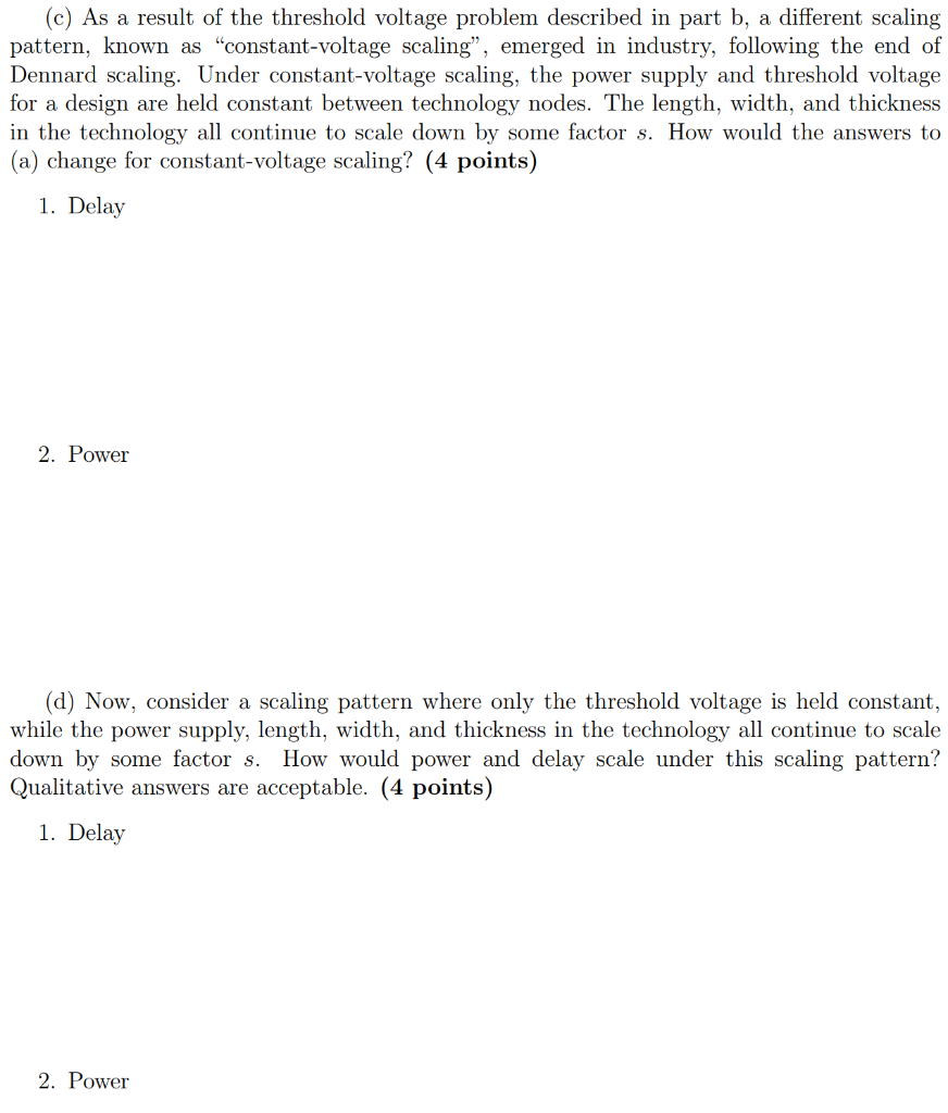 Solved Problem 2 Scaling As We Discussed In Lecture 8140