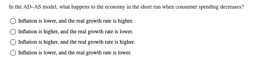 Solved In the AD-AS model, what happens to the economy in | Chegg.com