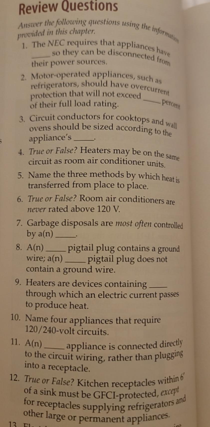 Solved Review Questions Answer the following questions using | Chegg.com