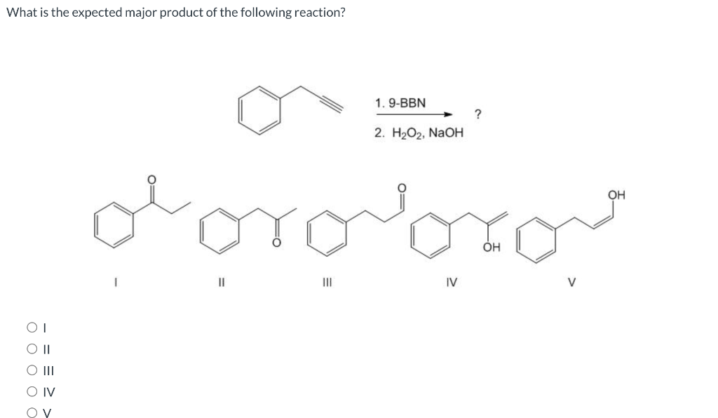 Solved What is the expected major product of the following | Chegg.com