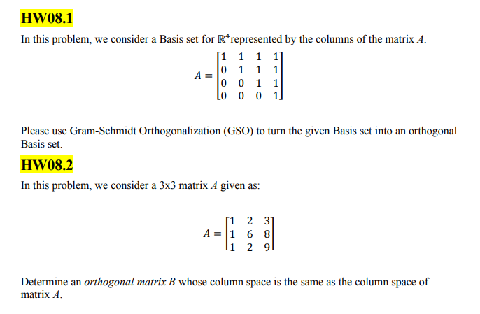 Solved HW08.1 In this problem, we consider a Basis set for | Chegg.com