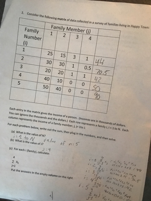 Solved Lowing Matrik Of Data Collected In A Survey Of 