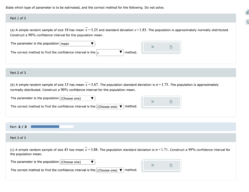 Solved State which type of parameter is to be estimated, and | Chegg.com