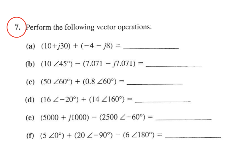 Solved Perform the following vector operations: (a) | Chegg.com