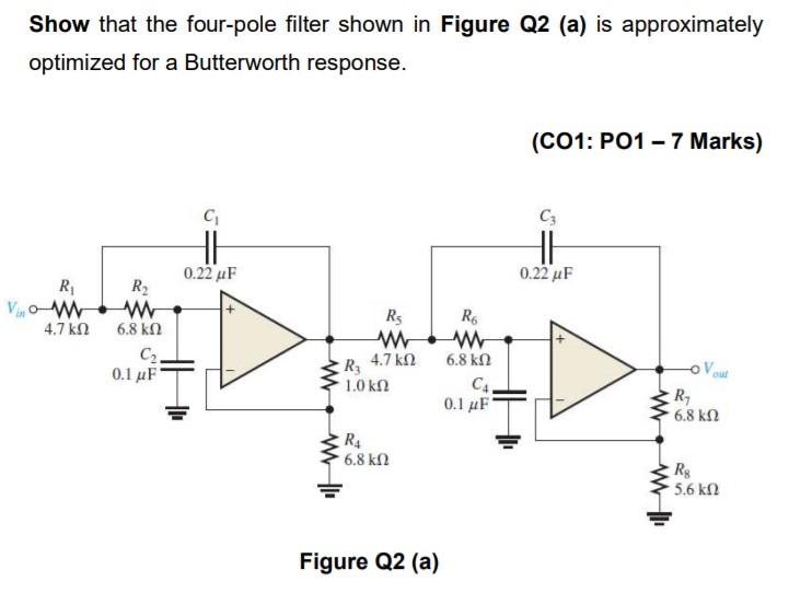 Solved Show that the four-pole filter shown in Figure Q2 (a) | Chegg.com