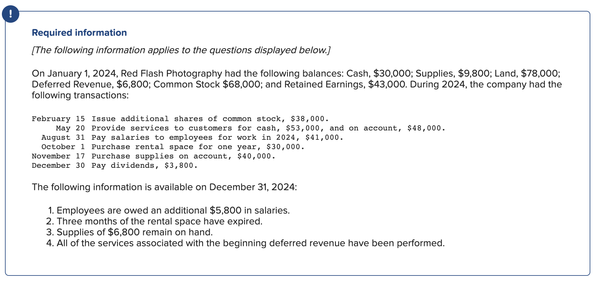 What is the correct value for retained earnings? | Chegg.com