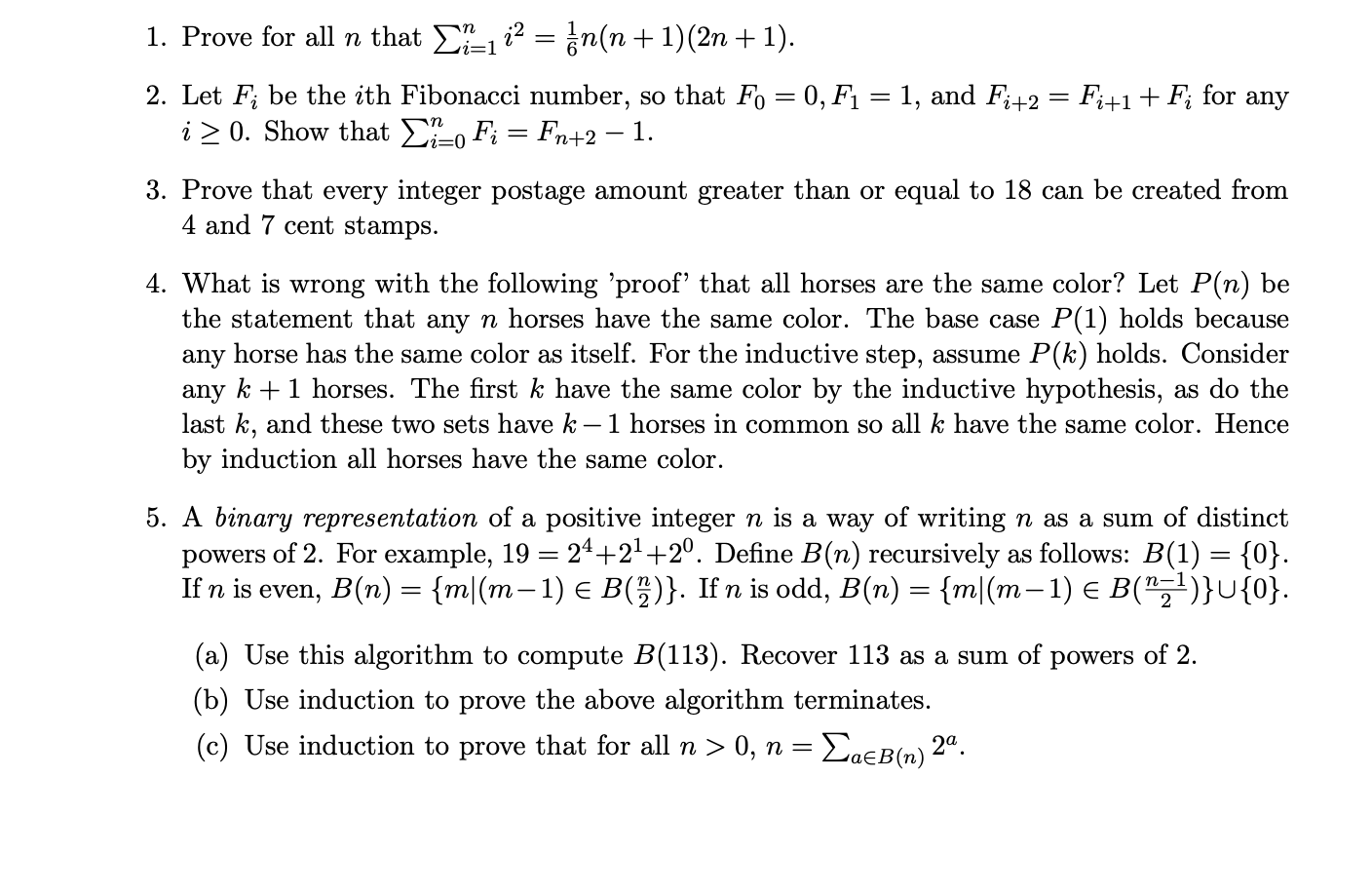 Solved 1 Prove For All N That ∑i1ni261nn12n1 2 