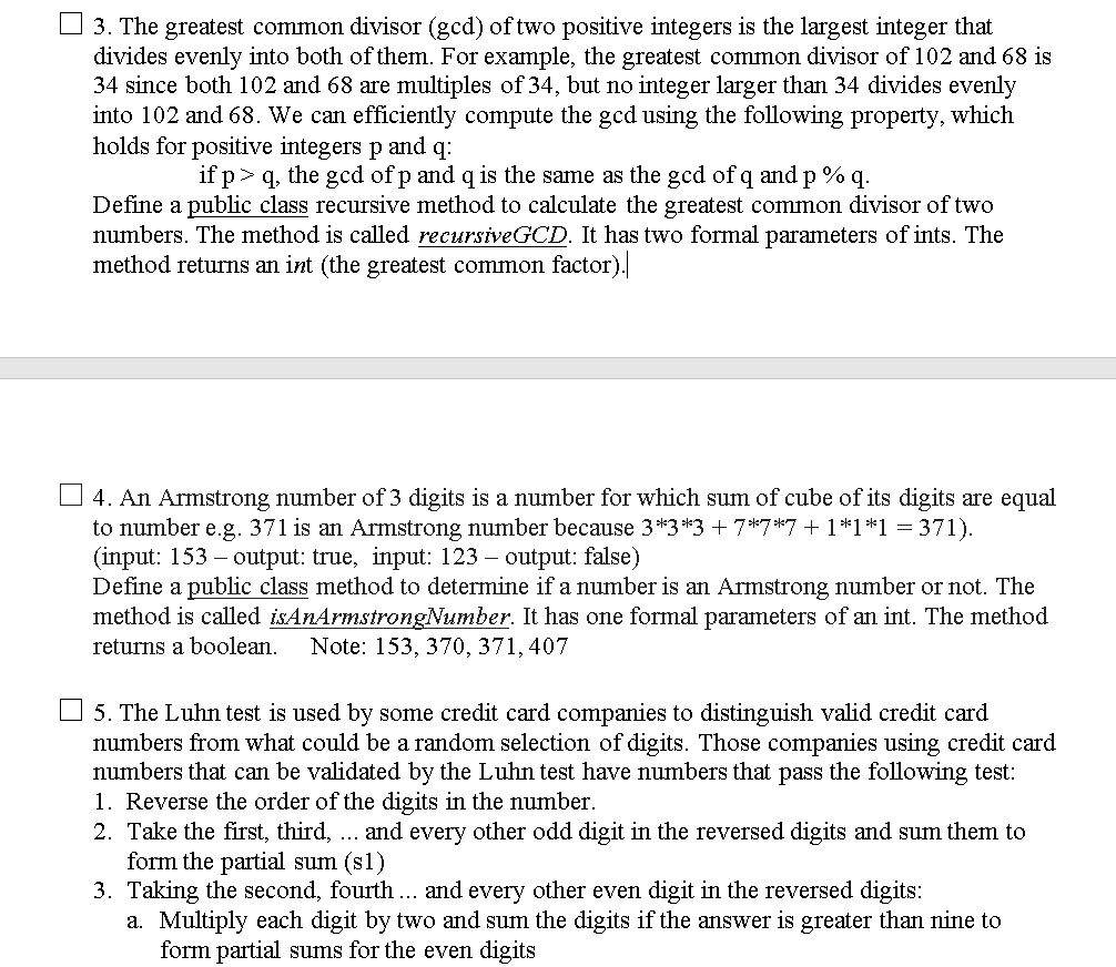 Solved Create a class called Algorithms2; within the class | Chegg.com