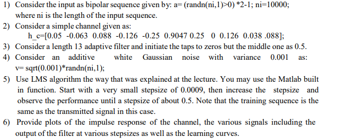 Solved 1) Consider the input as bipolar sequence given by: | Chegg.com
