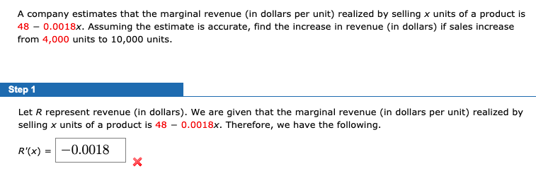Solved A company estimates that the marginal revenue (in | Chegg.com
