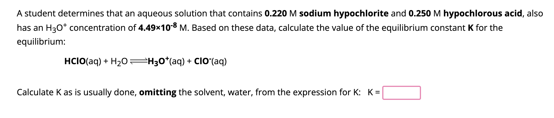 Solved A student determines that an aqueous solution that | Chegg.com