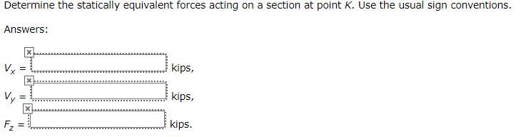 Solved The statically equivalent system is determined by | Chegg.com