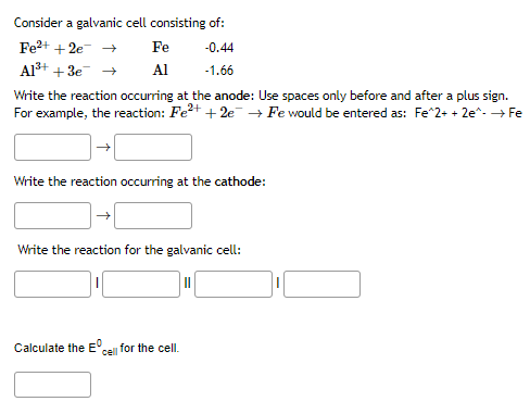 Solved Consider a galvanic cell consisting of: | Chegg.com