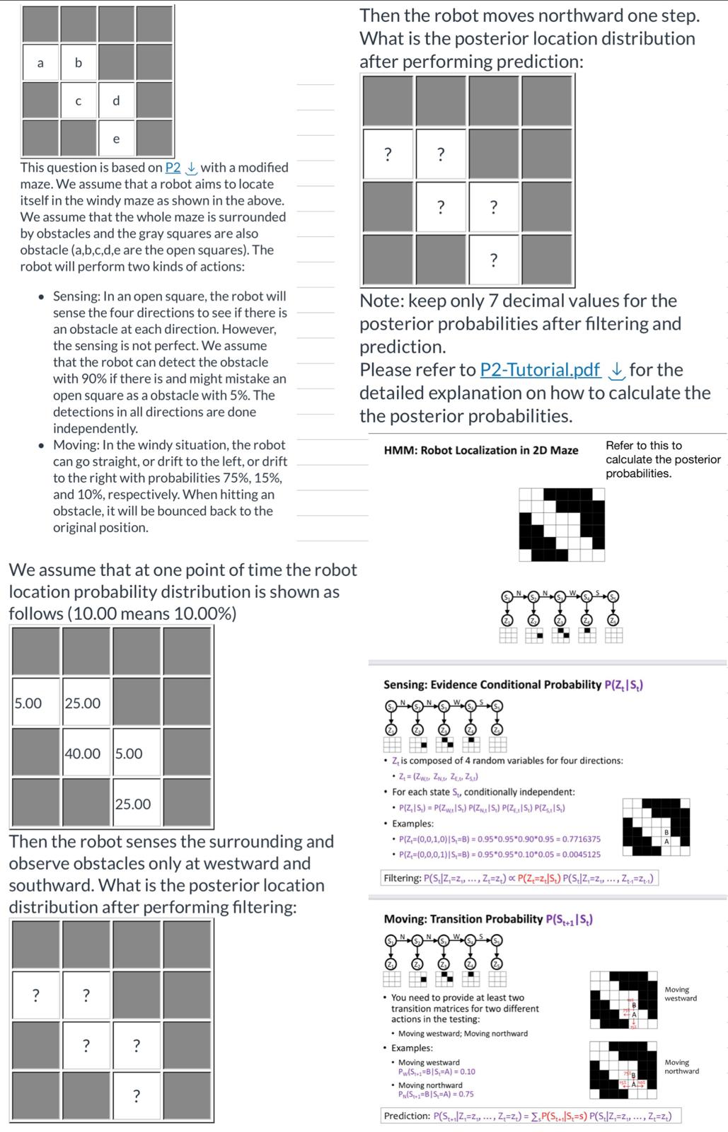 Solved We aim to implement Robot Localization with the HMM | Chegg.com
