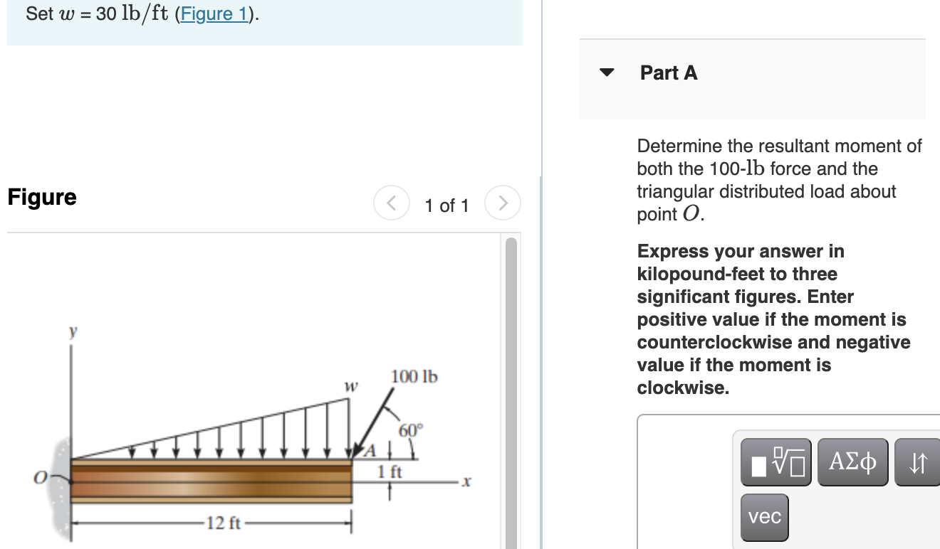 Solved Set w = 30 lb/ft (Figure 1). Part A Determine the | Chegg.com Solved Set w = 30 lb/ft (Figure 1). Part A Determine the | Chegg.com