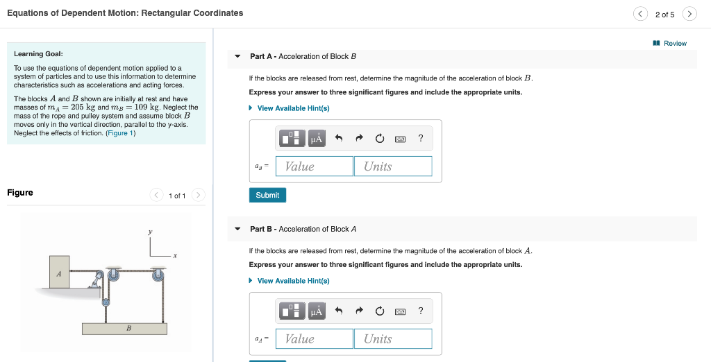 Solved Equations of Dependent Motion: Rectangular | Chegg.com