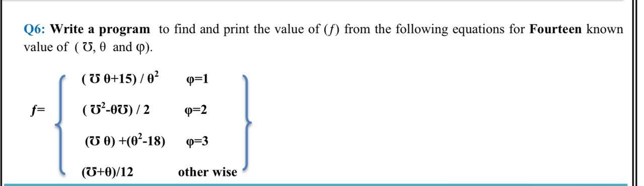 Solved Q6: Write a program to find and print the value of | Chegg.com