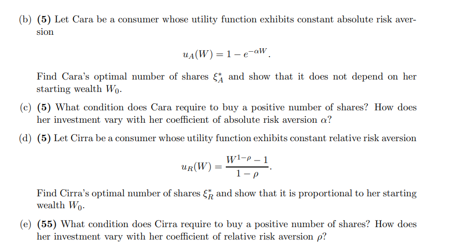 Solved (25) The Arrow-Pratt measures of absolute and | Chegg.com