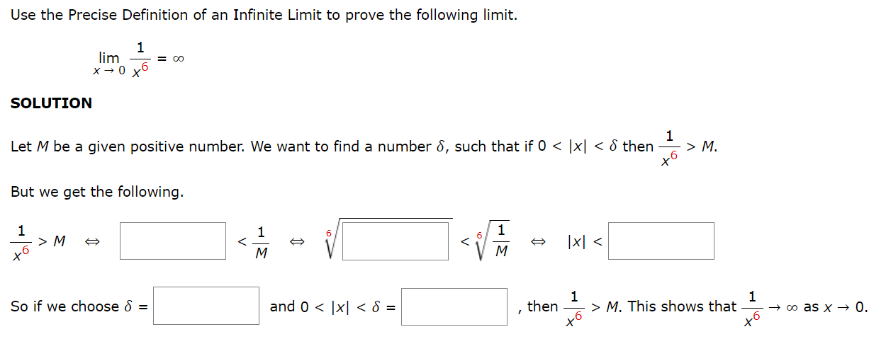 Solved Use the Precise Definition of an Infinite Limit to | Chegg.com