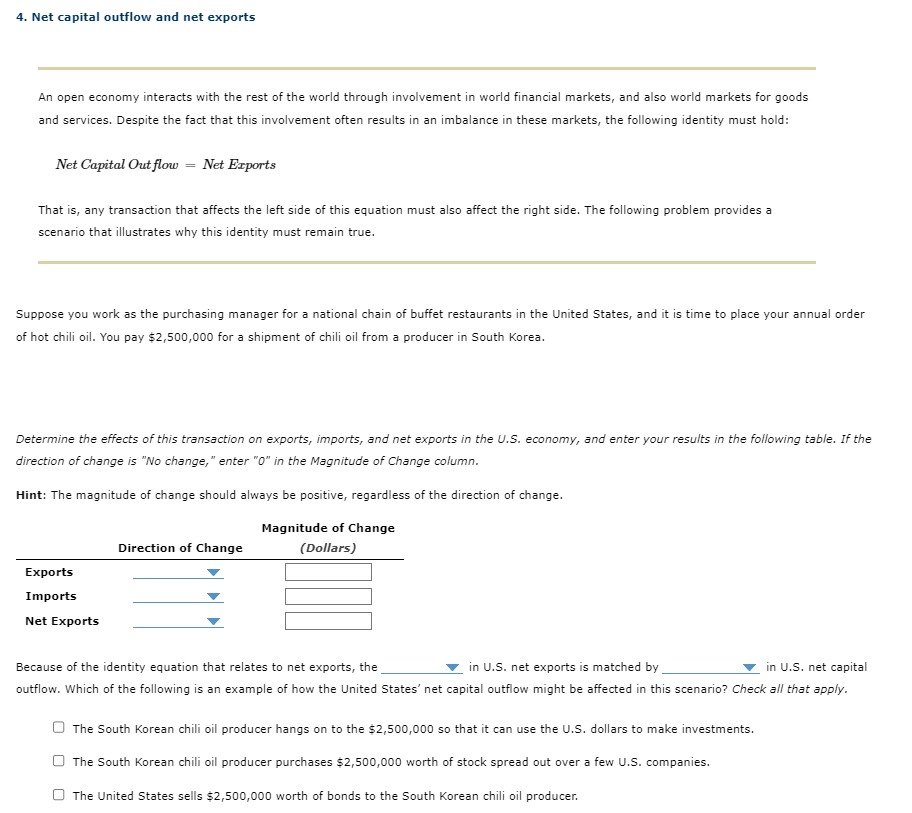 Solved Exports: (Decrease/Increase/No Change)Imports: | Chegg.com