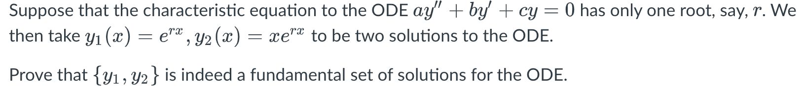 Solved Suppose that the characteristic equation to the ODE | Chegg.com