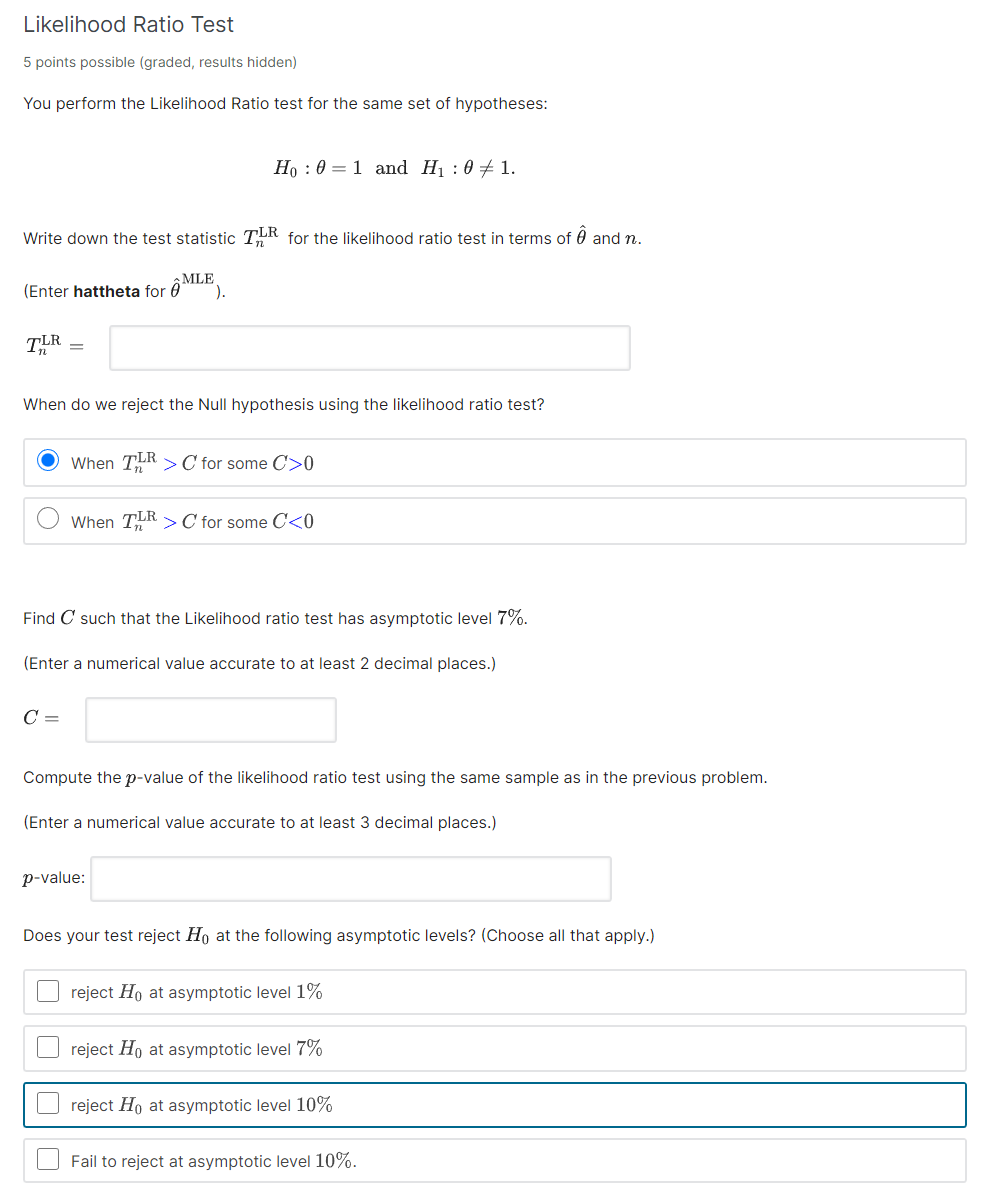 The sample information is to calculate the p-value | Chegg.com