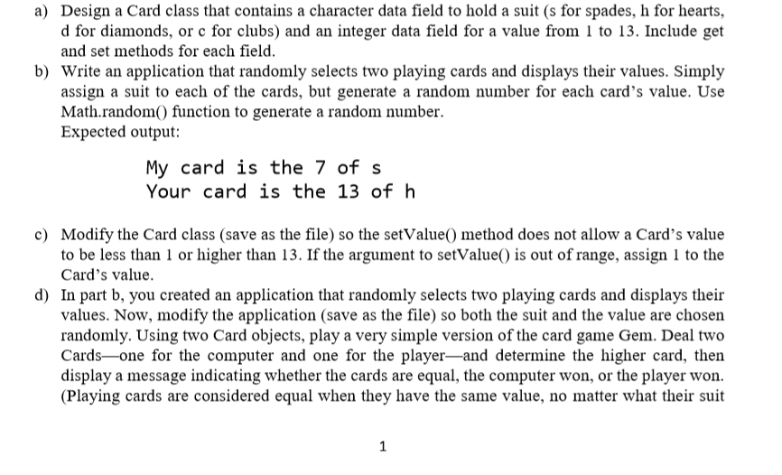 Solved This is a JAVA card game.