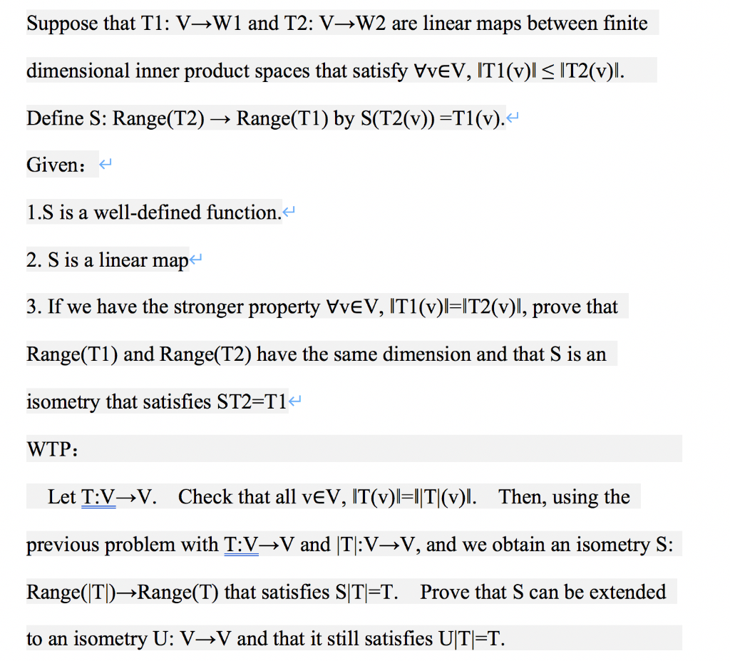 Solved Suppose that T1: VW1 and T2: VW2 are linear maps | Chegg.com