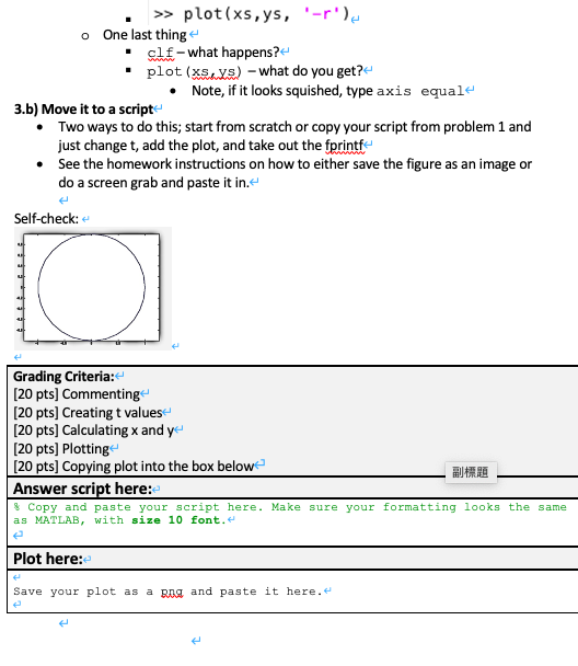 Solved Problem 34 Create a script that plots a circle. Note: | Chegg.com