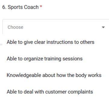 Solved Sports Coach *ChooseAble to give clear instructions | Chegg.com