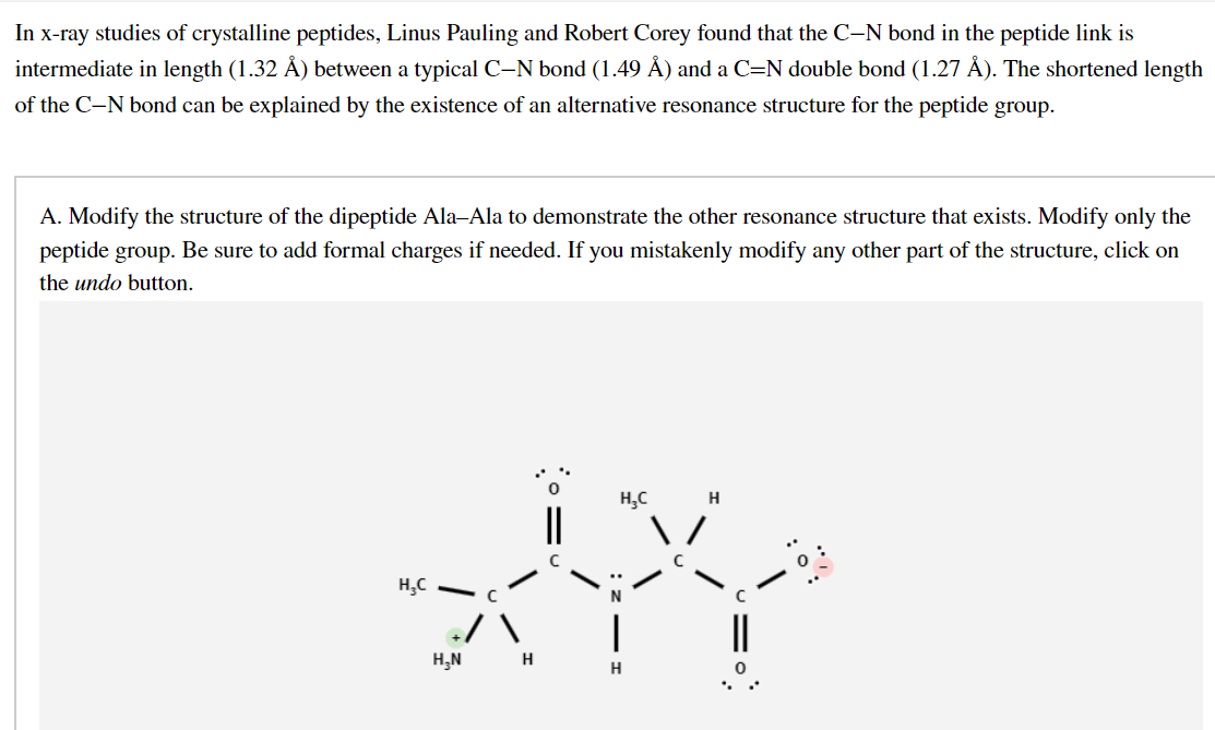Solved In x-ray studies of crystalline peptides, Linus | Chegg.com
