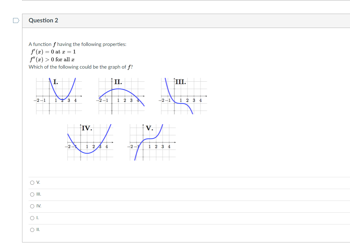 Solved Question 2 A function f having the following | Chegg.com